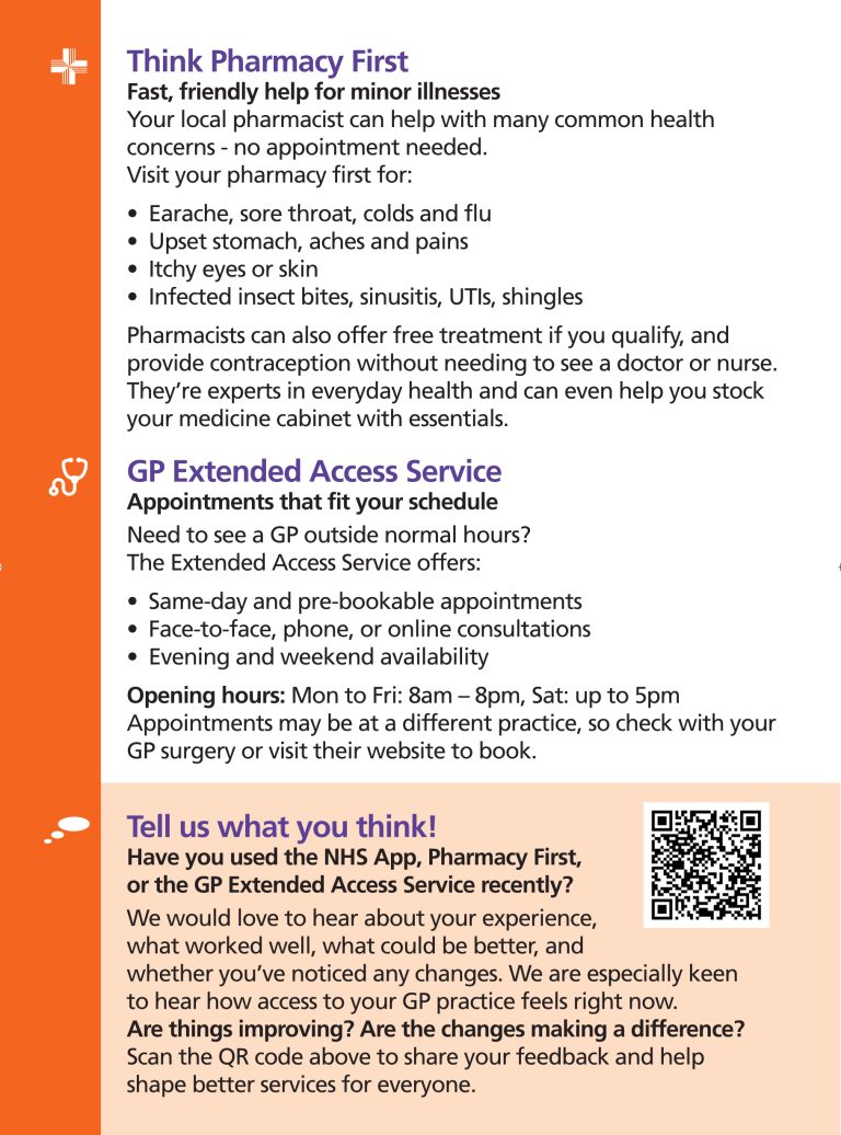 Tell us what you think about these new NHS services - Healthwatch